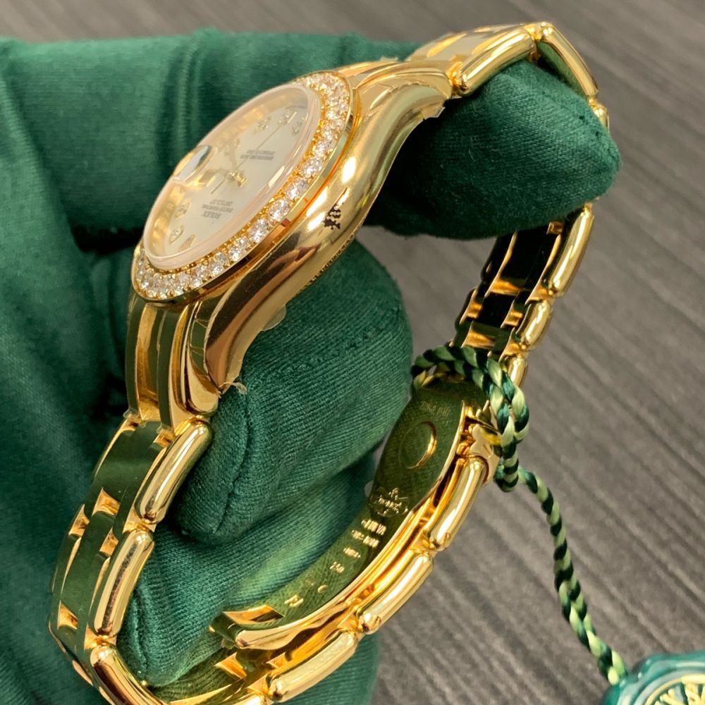 Lady Rolex Pearlmaster 80298 18k Yellow Gold Diamond