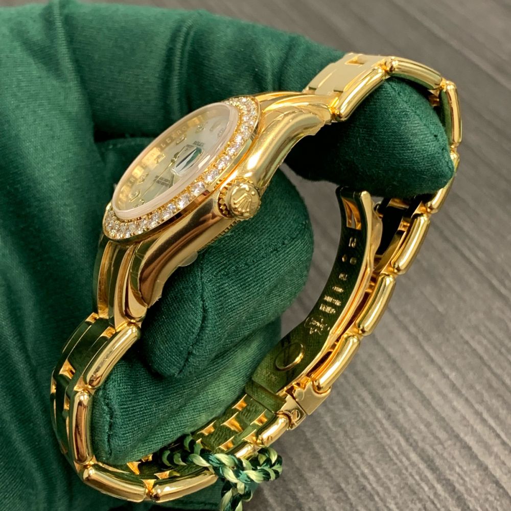 Lady Rolex Pearlmaster 80298 18k Yellow Gold Diamond